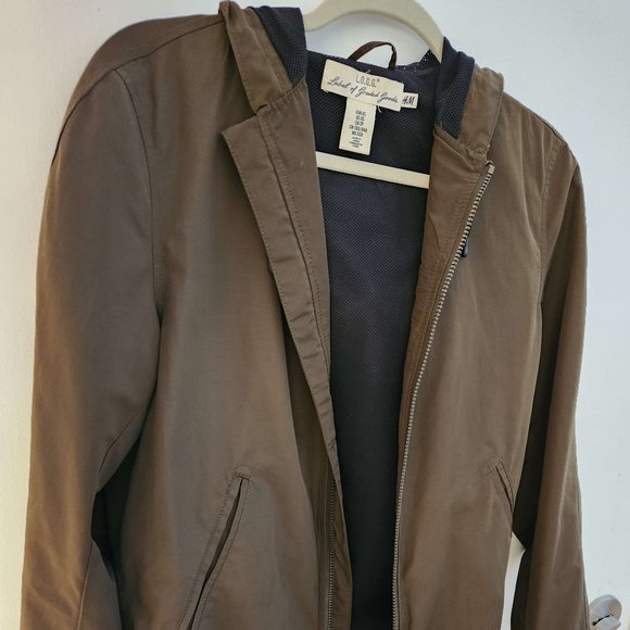H&M | Jackets & Coats | Hm Logg Mens Olive Green Bomber With Hood | Poshmark